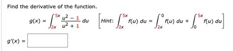 Solved Find The Derivative Of The Function Sex [ 5x U 1