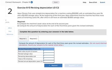 Solved Connect Homework Chapter Saved Help Save Exit Chegg Com