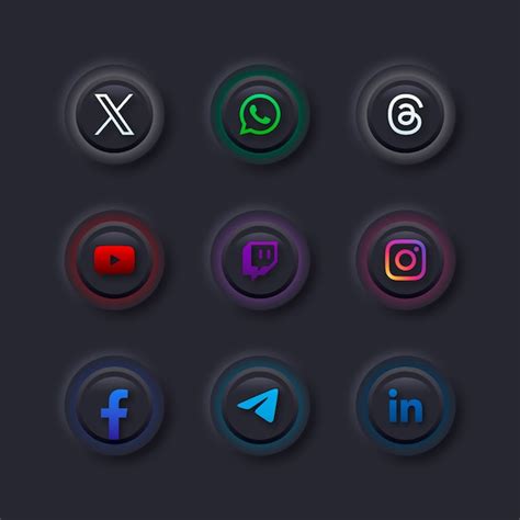 Free Vector Gradient Social Media Logo Set