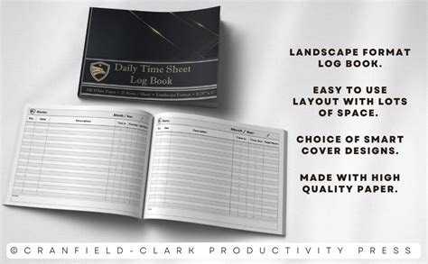 Daily Time Sheet Log Book Simple To Use Timesheet Logbook To Record