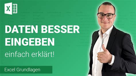 👉 Daten Besser Manuell Eingeben Einfach Erklärt Lerne Microsoft Excel