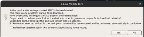[solved] active read and or write protection pop up window j link