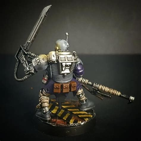 Kitbashed A Proxy Hardened Veteran To Use With My Genestealer Cult Models For A Veteran