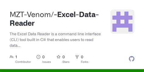 GitHub MZT Venom Excel Data Reader The Excel Data Reader Is A Command Line Interface CLI