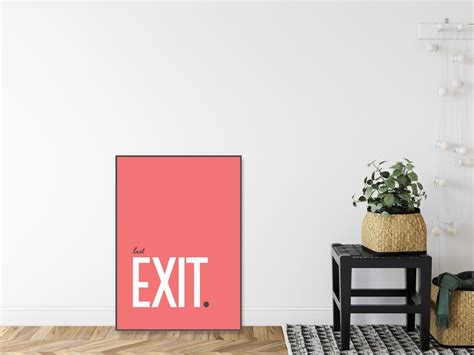 Last Exit Minimalist Design As A Digital File For Download Etsy