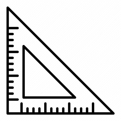 Triangular Ruler Measure Tool Geometry Scale Drawing Icon Download On Iconfinder