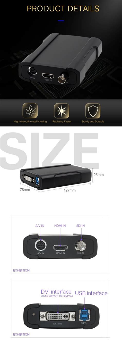 Live Streaming Webcasting Game Capture Hdmi To Usb Capture Device High Quality Live Streaming
