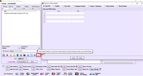 Master Details TaxPro Help