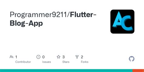 GitHub Programmer9211 Flutter Blog App