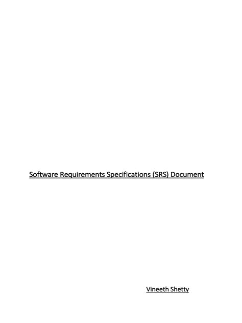 Srs Document Task Pdf