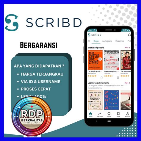 Jual Scribd Account Premium 1 Tahun Lifetime Garansi Shopee Indonesia