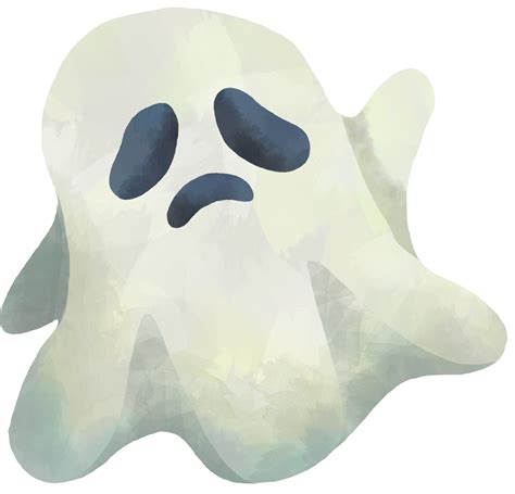 Watercolor Halloween Ghost Hand Draw Painting Style 28149504 PNG