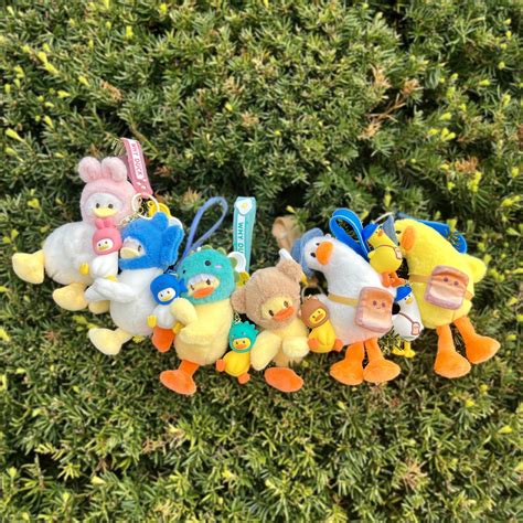 갸우뚱 오리 갸우뚱오리 오리 키링 귀여운 미니 인형 키링 가방 참 열쇠 고리 위시버킷