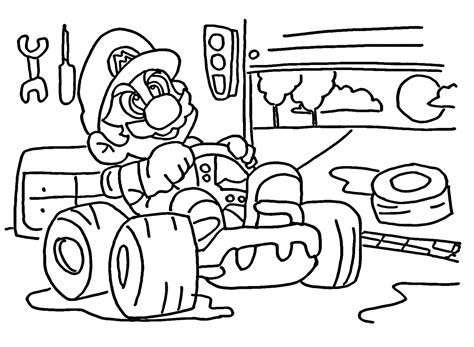 mario kart coloring pages coloringlib