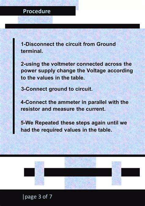 Verification Of Ohm S Law In Parallel Circuit DOCX
