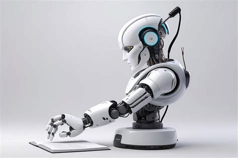 Premium Photo 3d Rendering Robot Arm Writing Ai Brain