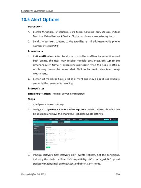 Sangfor Hci 680 Alerts Options Pdf Computer Network Port