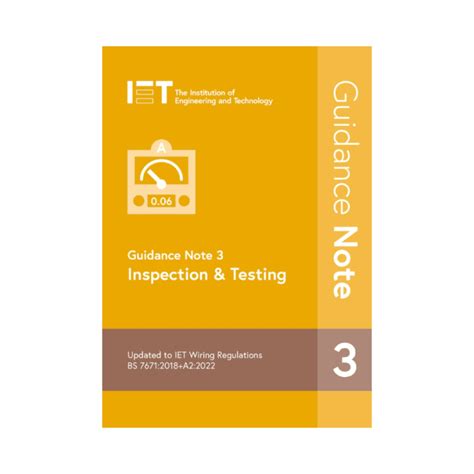 Iet Guidance Note 3 Inspection And Testing 9th Edition Test4less