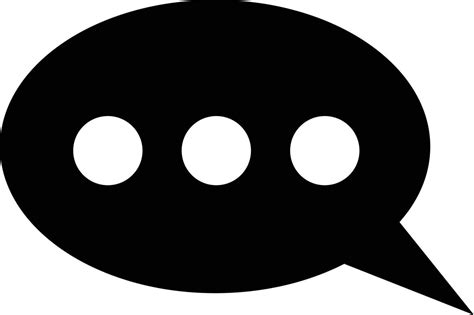 Black Message Speech Bubble Three Dots Vector 20589497 Vector Art At Vecteezy