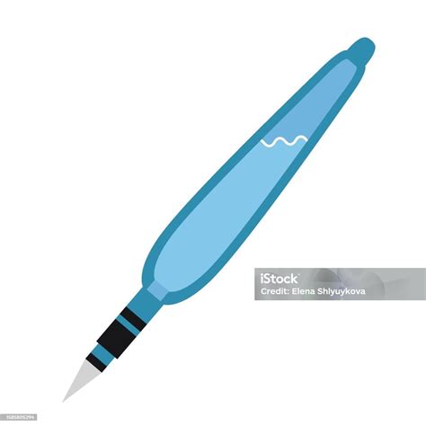 물통 손잡이가 있는 수채화 물감 브러시 만화 스타일 페인팅 도구 요소 미술 용품 트렌디한 현대 벡터 일러스트레이션은 흰색 배경