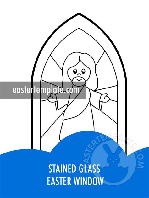 Stained Glass Easter Window Easter Template