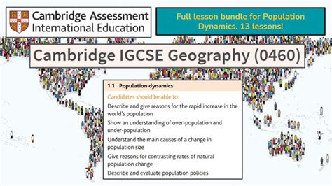 Cie Igcse Geography Population Dynamics Lesson Package Teaching