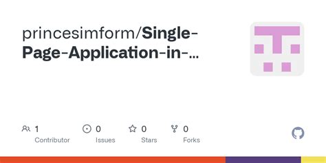 Github Princesimformsingle Page Application In Javascript