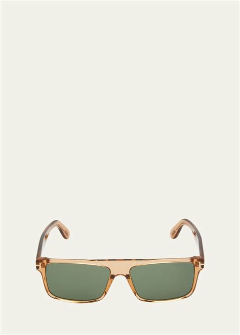 Tom Ford Mens Philippe T Logo Rectangle Sunglasses Bergdorf Goodman