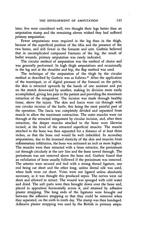 The Development Of Amputation Pmc