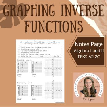 Graphing Inverse Functions Notes INB By The Imposter Syndrome Teacher