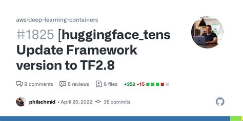 Huggingfacetensorflow Update Framework Version To Tf28 By Philschmid · Pull Request 1825