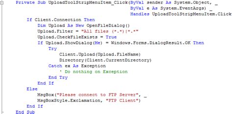 File From Ftp Vb Net Tutorial Visual Basic