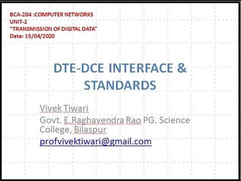 DTE DCE INTERFACE AND STANDARD YouTube