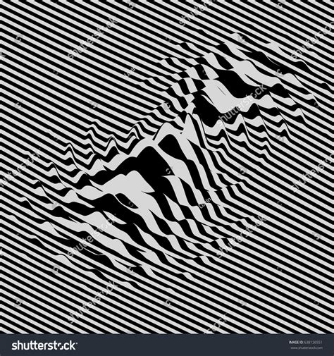 Waveform Background Dynamic Visual Effect Surface Stock Vector Royalty Free 638126551