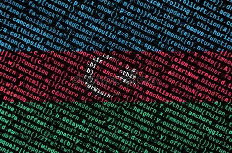 Azerbaijan Flag Is Depicted On The Screen With The Program Code The