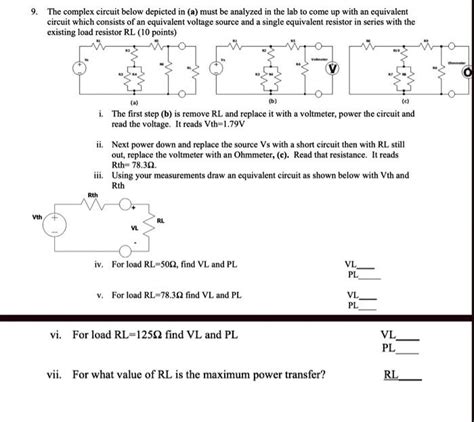 SOLVED 9 The Complex Circuit Below Depicted In A Must Be Analyzed In The Lab To Come Up With