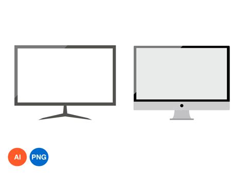 모니터 일러스트 Png Ai 무료 다운로드 2023년 리틀딥