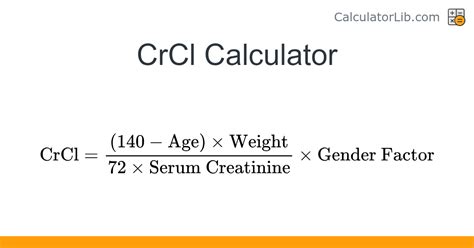 CrCl Calculator Online Calculator