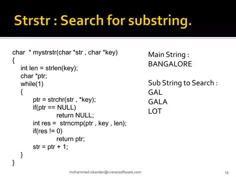 Implementation Of C String Functions Ppt