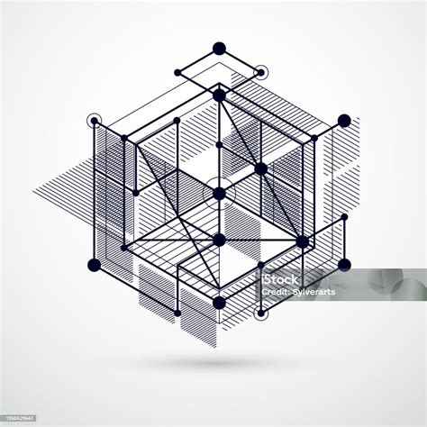추상 벡터 기하학적 3d 요소는 미래 스타일 흑백 템플릿 구성입니다 기술 계획은 웹 디자인과 배경 화면 또는 배경으로 사용할 수 있습니다 0명에 대한 스톡 벡터 아트 및
