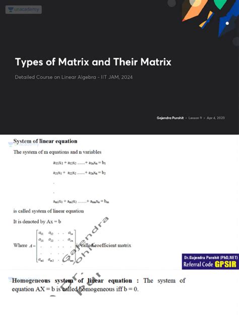 Types Of Matrix And Their Matrix With Anno Removed Pdf