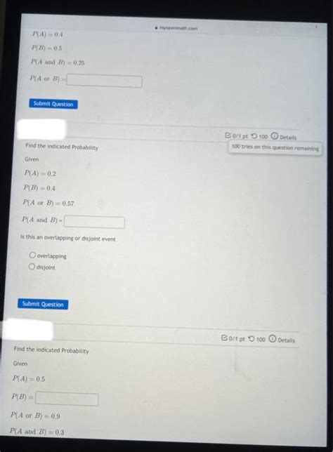 Solved P A P B P A And B P A Or B Find The Chegg