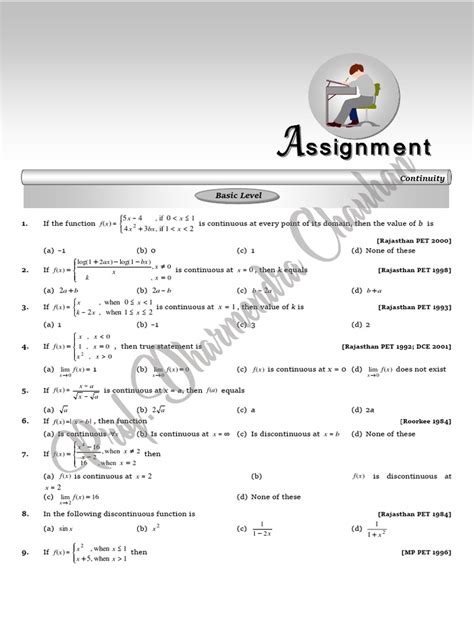 Continuity Assignment Pdf Continuous Function Mathematical Structures
