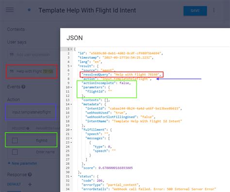 dialogflow es api ai fails to retrieve parameters value stack overflow