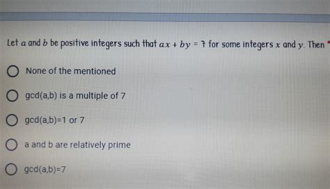 Solved Let A And B Be Positive Integers Such That Ax By Chegg Com
