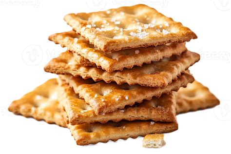 Stacked Saltine Crackers On White 58034625 Png