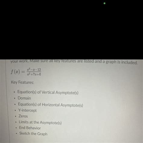 Answered Find The Domain Limits Of Asymptotes… Bartleby
