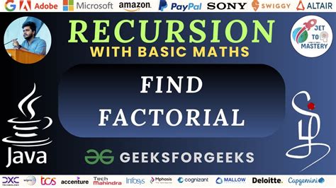 Factorial Using Recursion Gfg Dsa Recursion And Backtracking