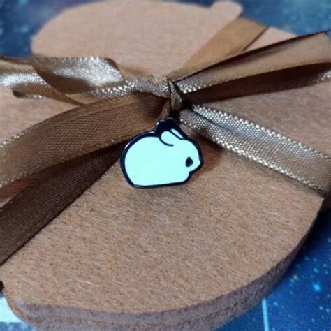 White Bunny Enamel Pin Cute Rabbit Enamel Pin Hare Enamel Etsy