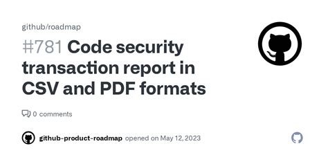 Code Security Transaction Report In Csv And Pdf Formats · Issue 781